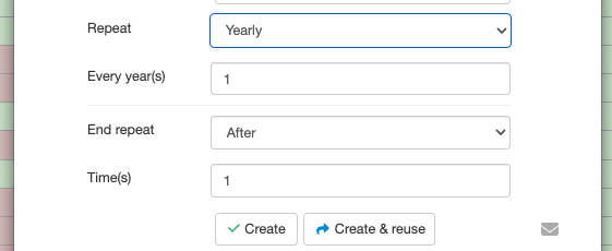 Creating recurring bookings